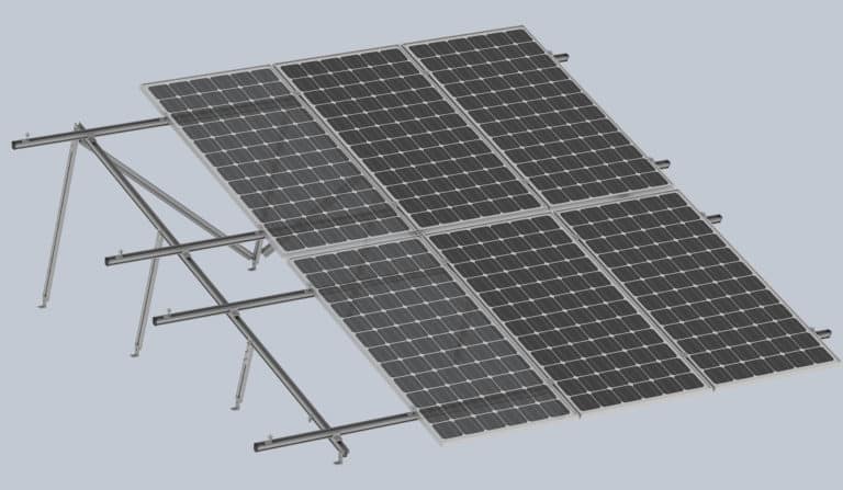 CrossRail Tilt Up Multi Row System - K2 Systems