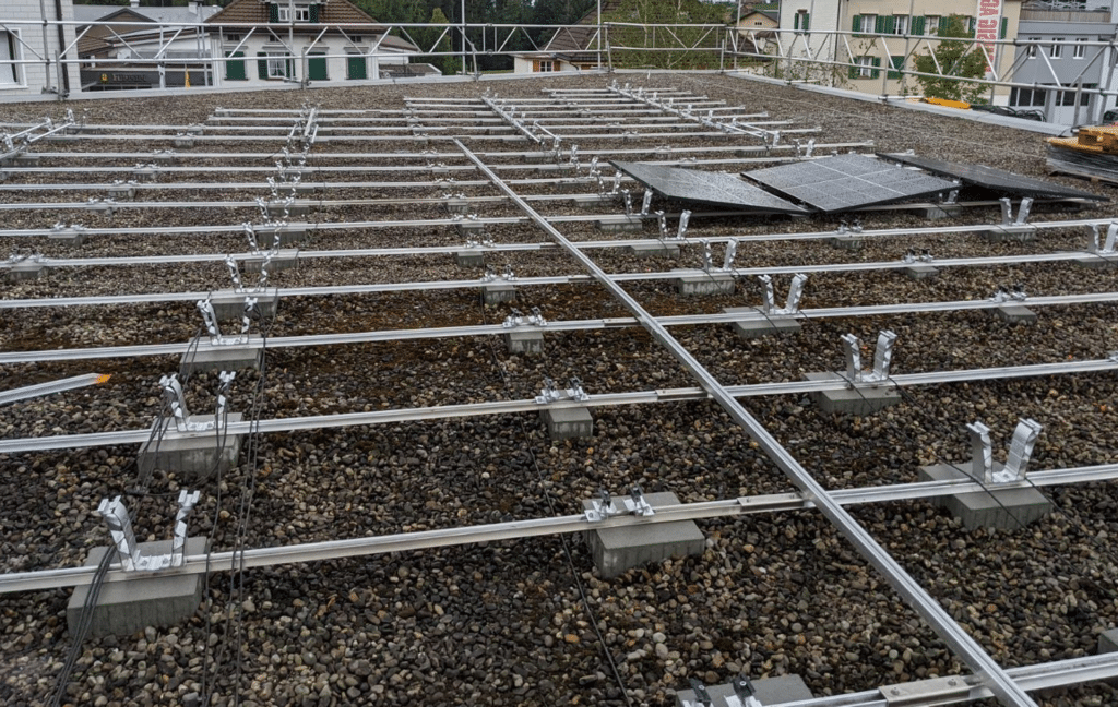 K2 Dome 6 on PE plates or concrete blocks - K2 Systems