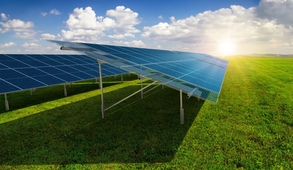 The ground-mounted PV solution with a system: K2 N-Rack - K2 Systems